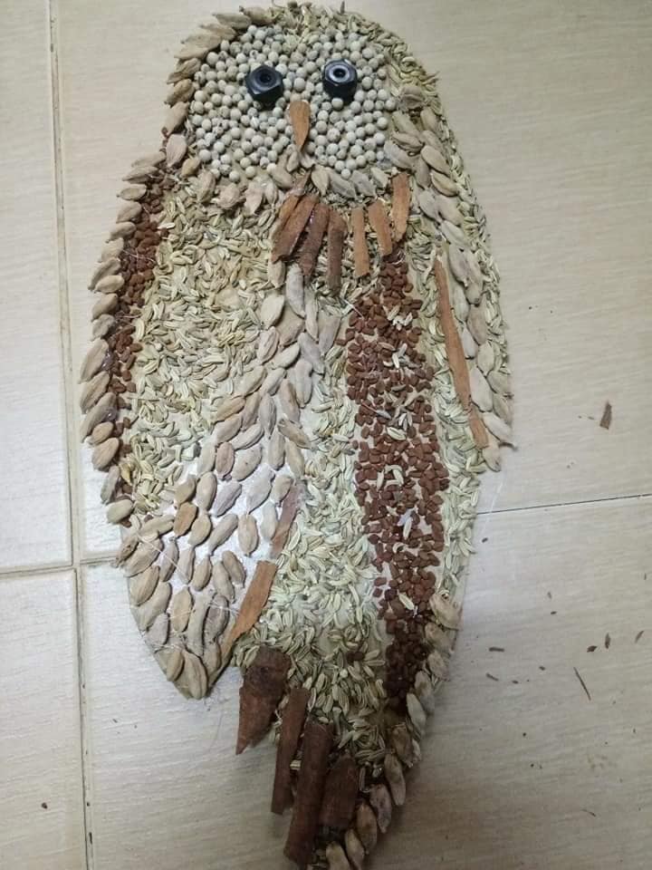 DIY Frame Burung Hantu Hanya Guna Rempah Ratus | Giler Deco