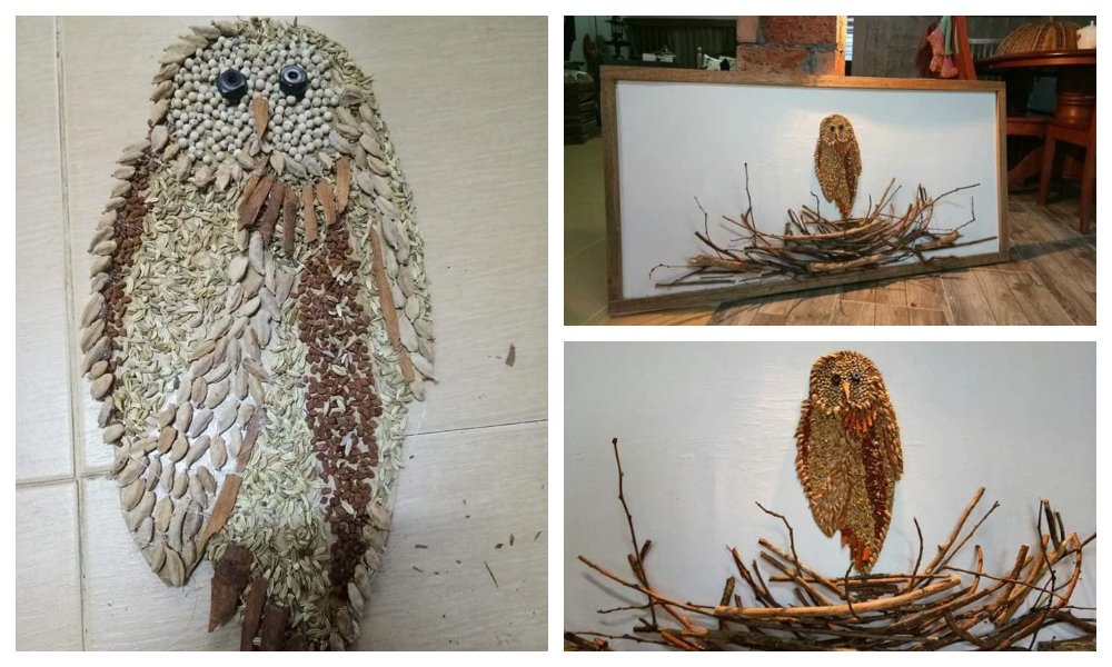 DIY Frame Burung Hantu Hanya Guna Rempah Ratus | Giler Deco