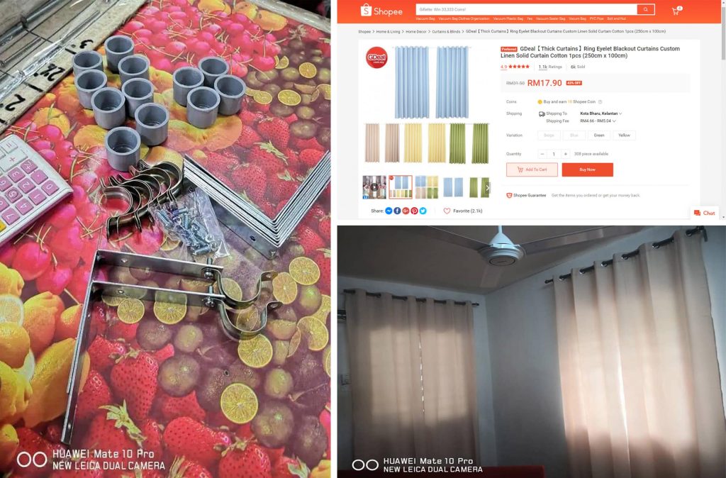 DIY Rod Eyelet Langsir Menggunakan Paip PVC Sahaja | Giler Deco