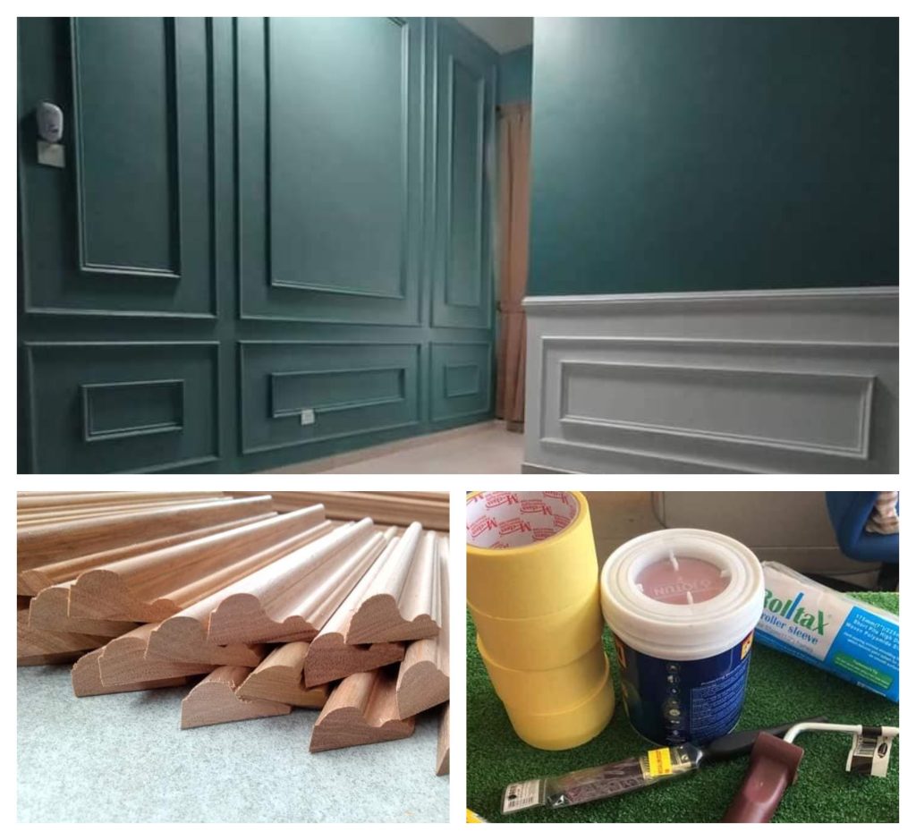 DIY Dinding Wainscoting "Double Frame" Di Rumah Anda | Giler Deco