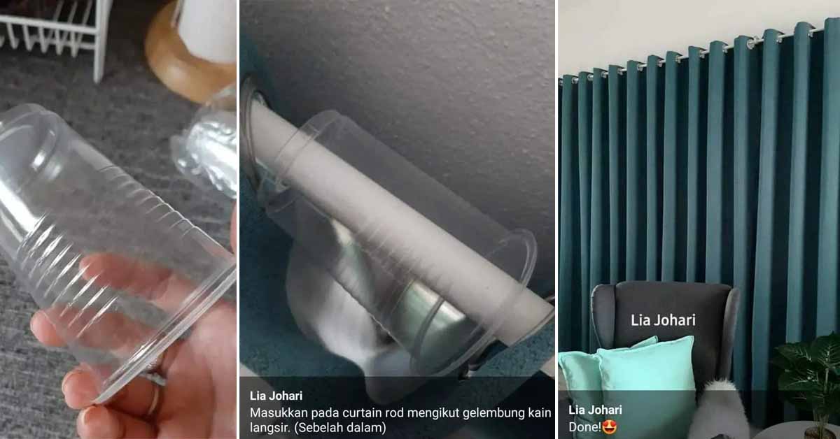 Cara DIY Langsir Divider Guna Gelas Plastik Jimat Dan Mudah