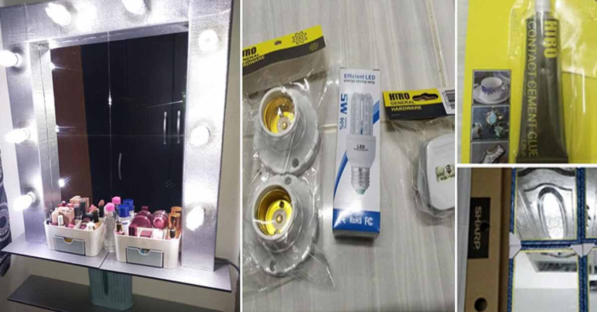 Langkah Hasilkan Cermin Vanity Dengan Cara DIY