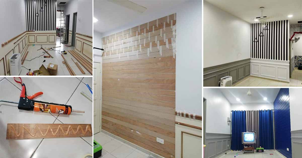 Cara DIY Wainscoting Dinding Dan Shiplap Wall