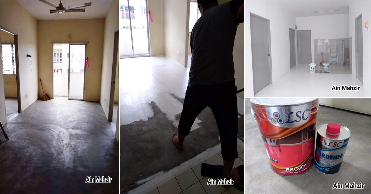 Cara Betul Mengecat Lantai Simen Menggunakan Cat Epoxy
