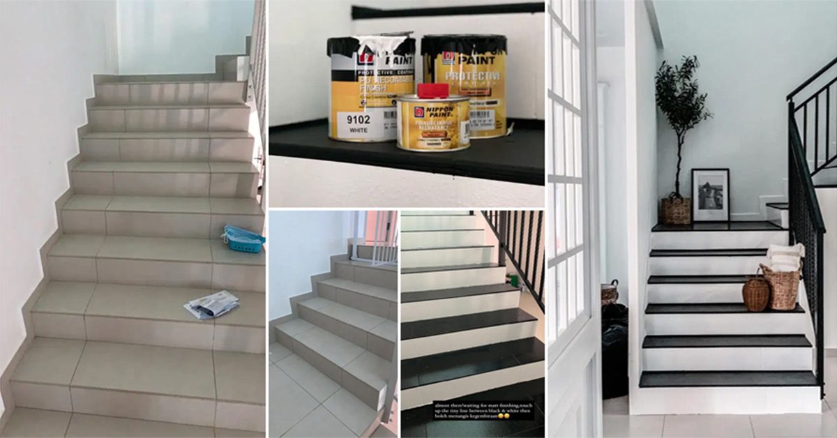 Makeover Tangga Rumah Hanya Guna Cat Modal RM200
