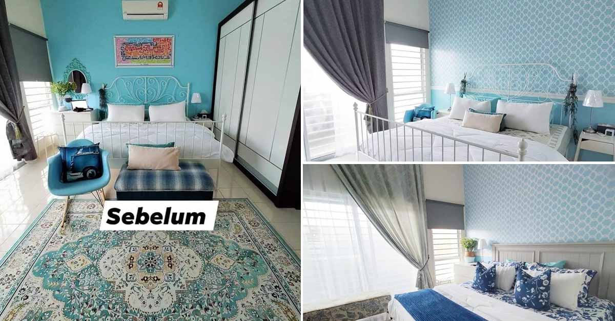 Cara DIY Bilik Tidur Hanya Guna Wallpaper