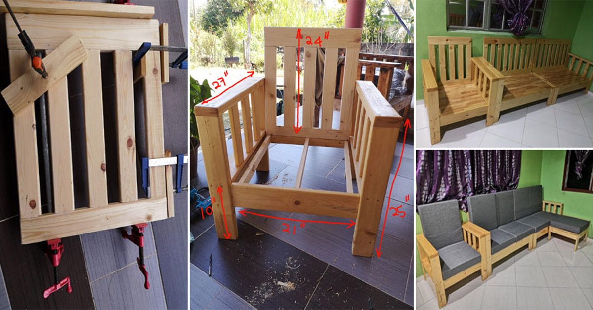Proses Membuat DIY Set Sofa Hanya Dari Kayu Palet Sahaja
