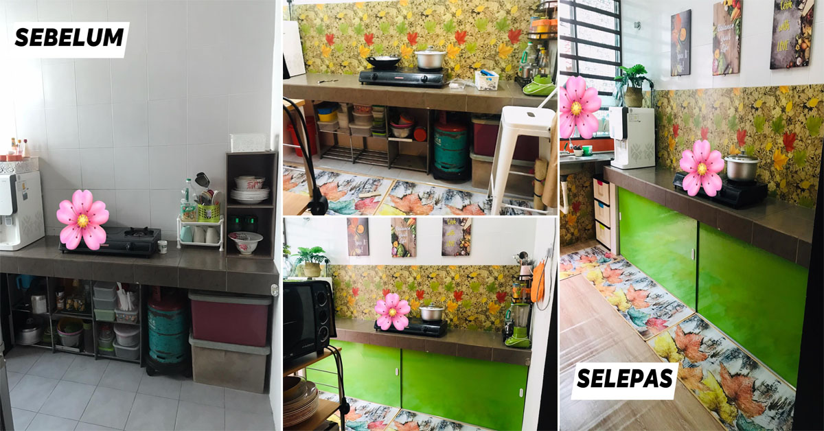 DIY Almari Bawah Dapur Dilengkapi Dengan Sliding Door
