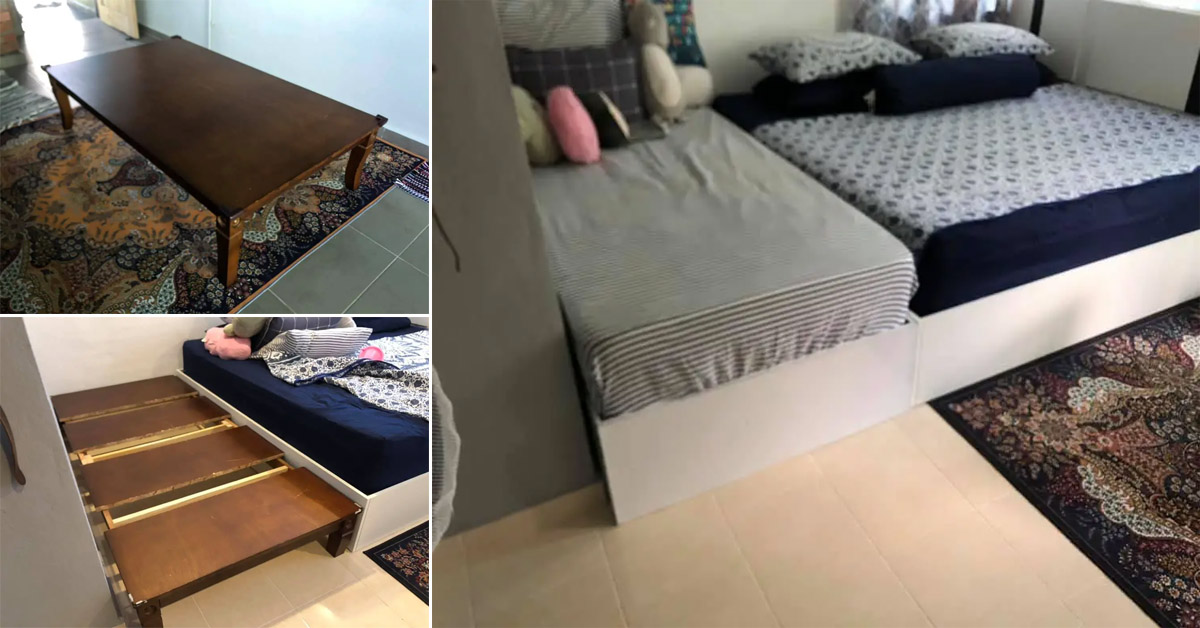 DIY Katil Menggunakan Meja Lama Sambut Kelahiran Cahaya Mata