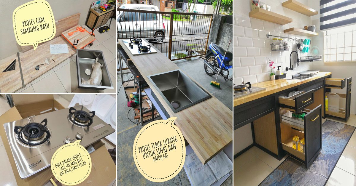 DIY Kabinet Dapur Khas Untuk Individu Yang Berkerusi Roda