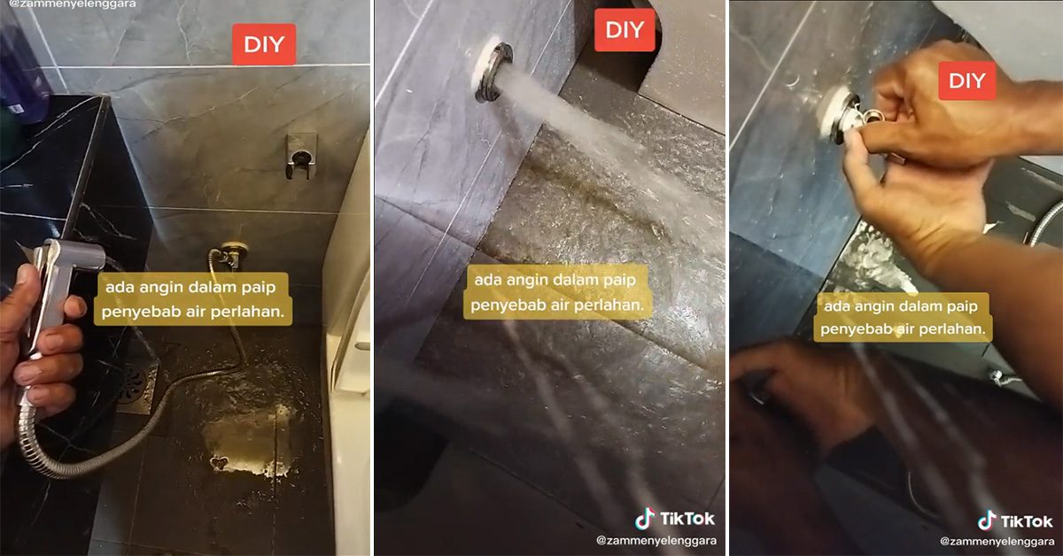 Angin Dalam Paip Menjadi Punca Air Naik Dengan Perlahan