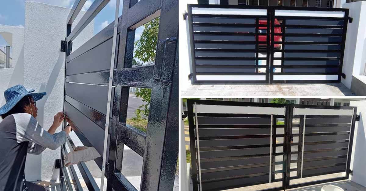 Projek DIY Pagar Rumah Guna Alluminium Board Panel