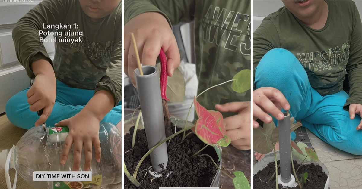 Projek DIY Pasu Takungan Air Untuk Tanam Bunga