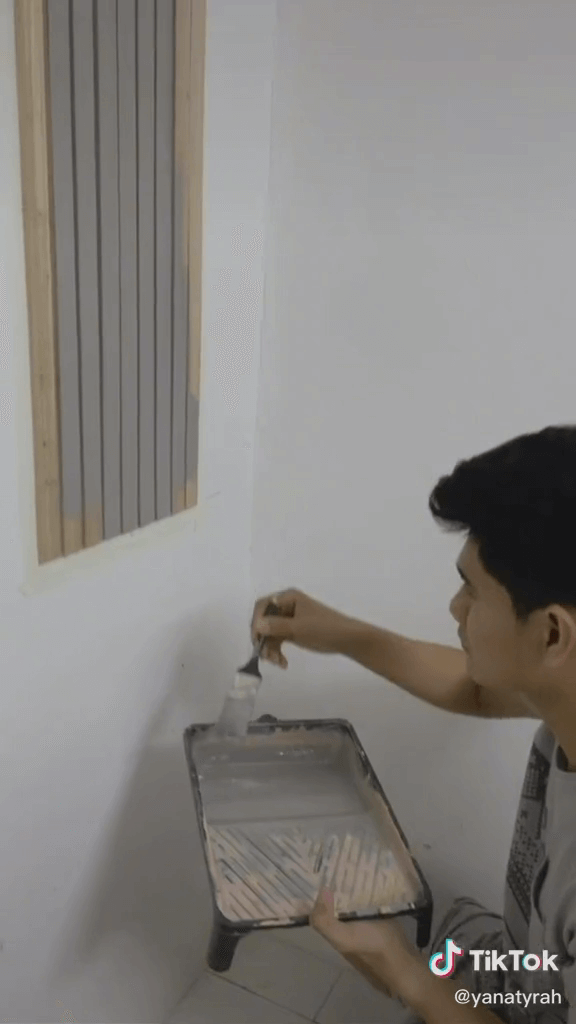 Projek Deco Dinding Meja Makeup Guna Flute Wall