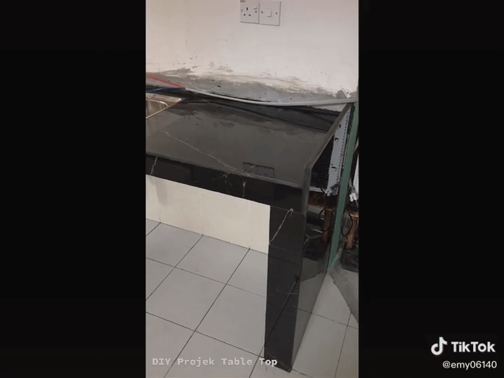 Projek DIY Table Top Pada Ruang Sinki