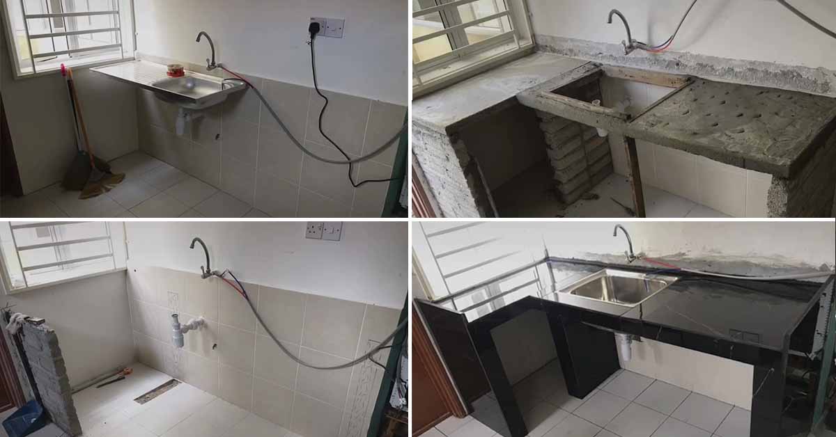 Projek DIY Table Top Pada Ruang Sinki