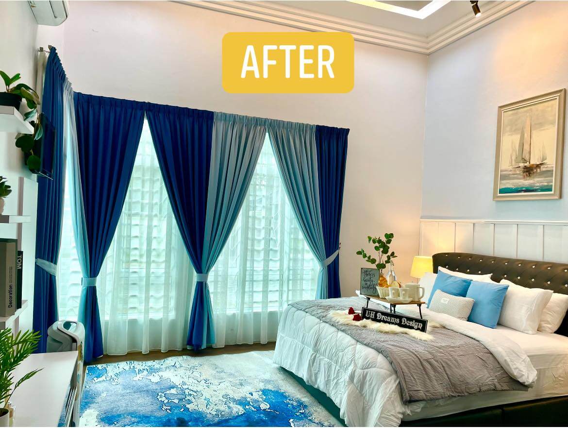 Transformasi Master Bedroom Suram Dengan Suasana Tenang