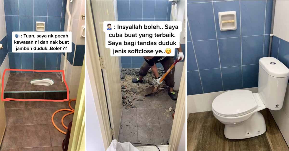 Projek Pecahkan Tandas Cangkung Kepada Tandas Duduk