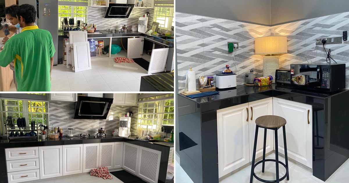 Ubahsuai Dapur Bujang Jadikan Kabinet Dapur Berpintu