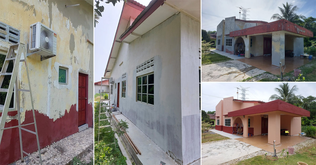 Proses Buang Cat Lama Pada Rumah Untuk Ganti Cat Baharu