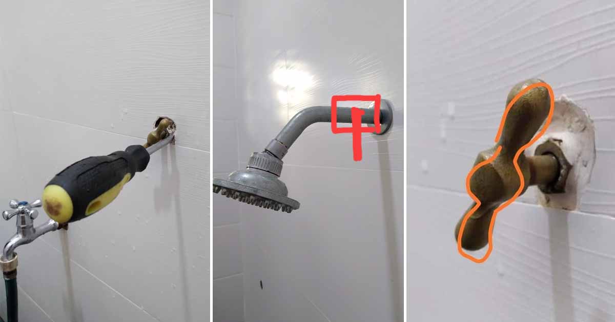 Cara Baiki Stop Cork Shower Head Menitik