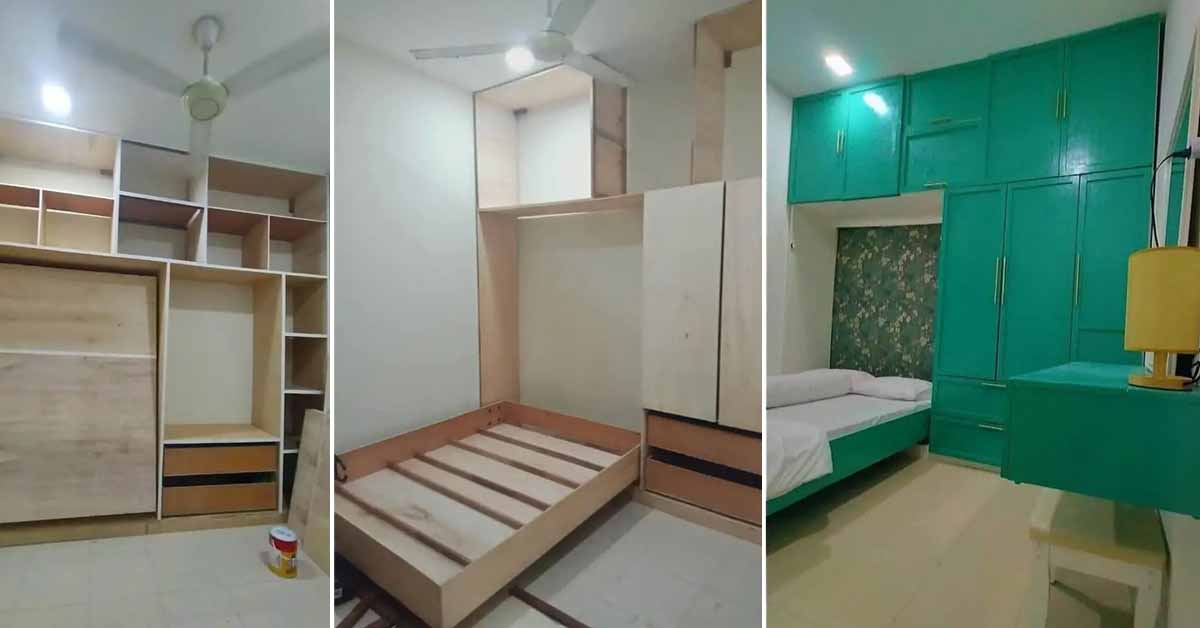 Cara Deco Bilik Tidur Sempit Dengan Kabinet Jimat Ruang